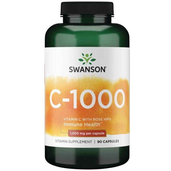 Vitamina C con Rosa Mosqueta 1000mg – 90 capsulas / Swanson – Suplementos y Vitaminas Chile