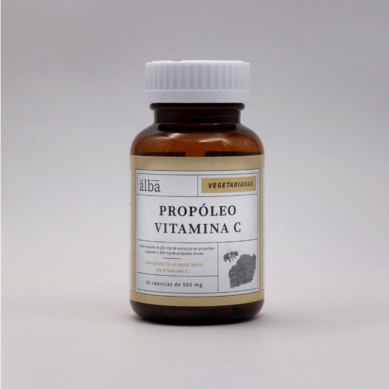 Propoleo Vitamina C 500mg – 60 capsulas / Del Alba – Suplementos y ...