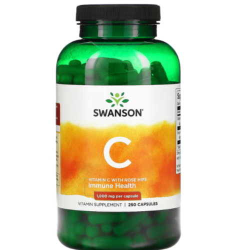 Vitamina C Con Rosa Mosqueta 1000mg - 250 Capsulas / Swanson - Suplementos Y Vitaminas Chile